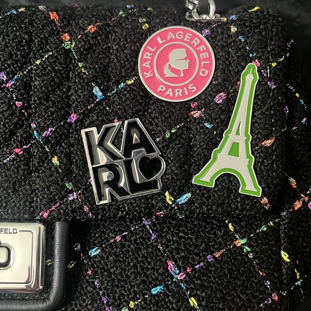 Karl Lagerfeld Rainbow Stitched Purse - Gem